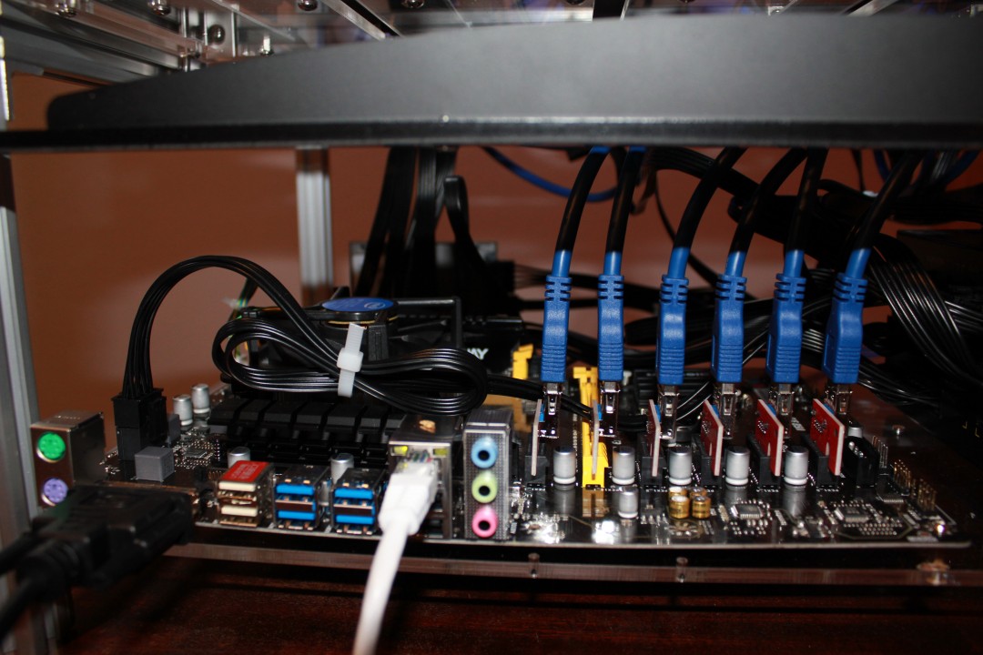 6 GPG P106-100 nvidia overclocking mining rig