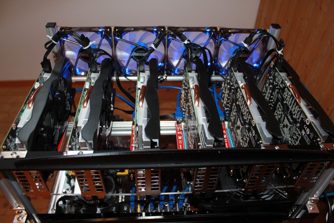 6 GPG P106-100 nvidia overclocking mining rig