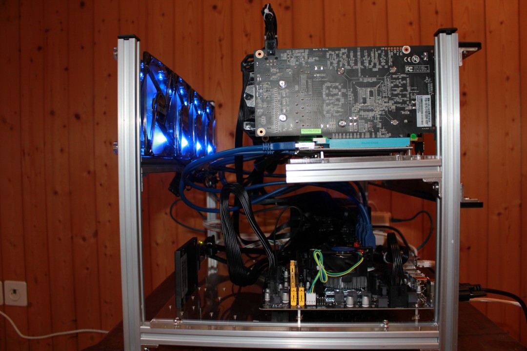 6 GPG P106-100 nvidia overclocking mining rig