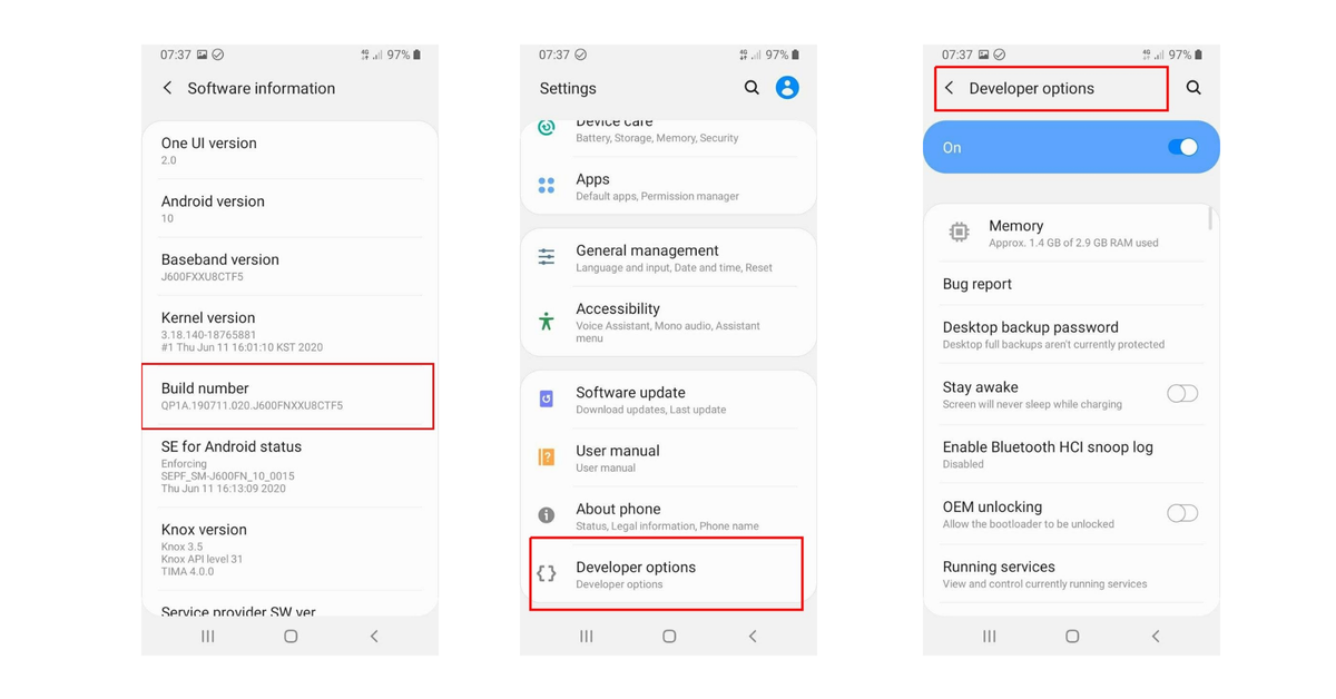Android: how to enable developer options - Massimo (Max) Musumeci