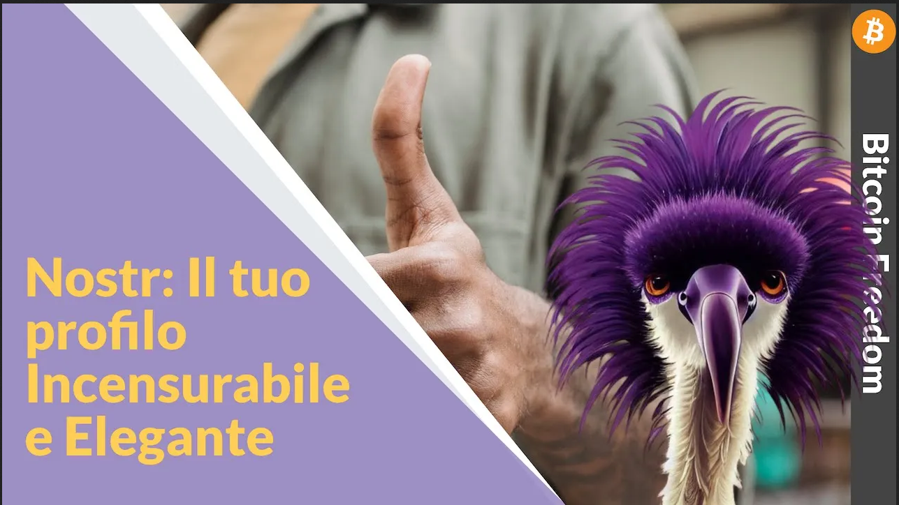 Nostr: Il tuo profilo Incensurabile e Elegante - Massimo (Max) Musumeci